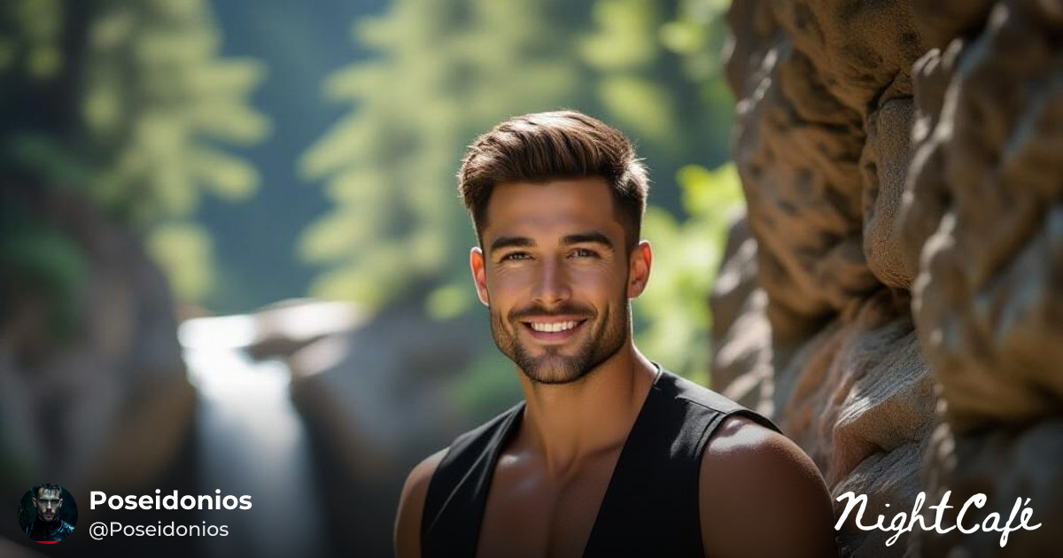 European Man in Forest Clearing, Photorealistic St... - AI Art