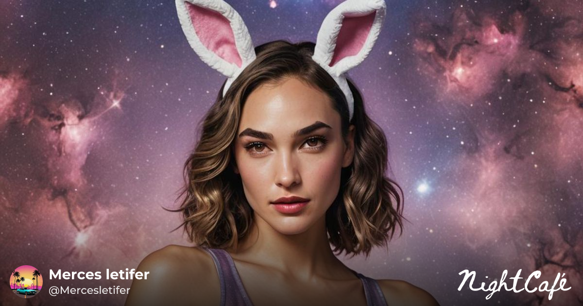 Gal Gadot in Galaxy Outfit, Professional Portrait - AI Art