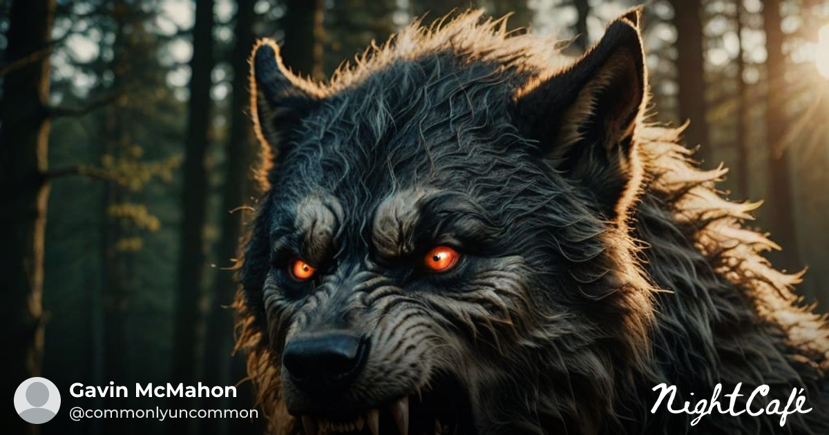 Irish Werewolf Mid-Transformation in Hyperrealisti... - AI Art