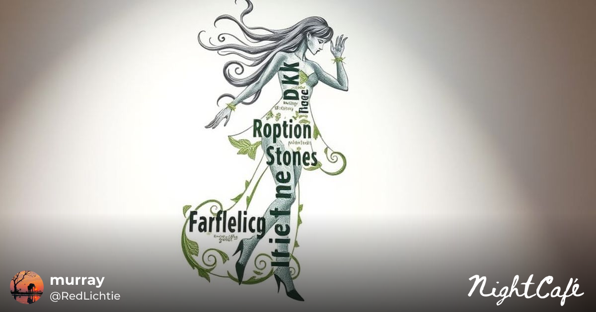 a Gaussian-smoothed pseudoscopic projection of a calligram with shadow ...