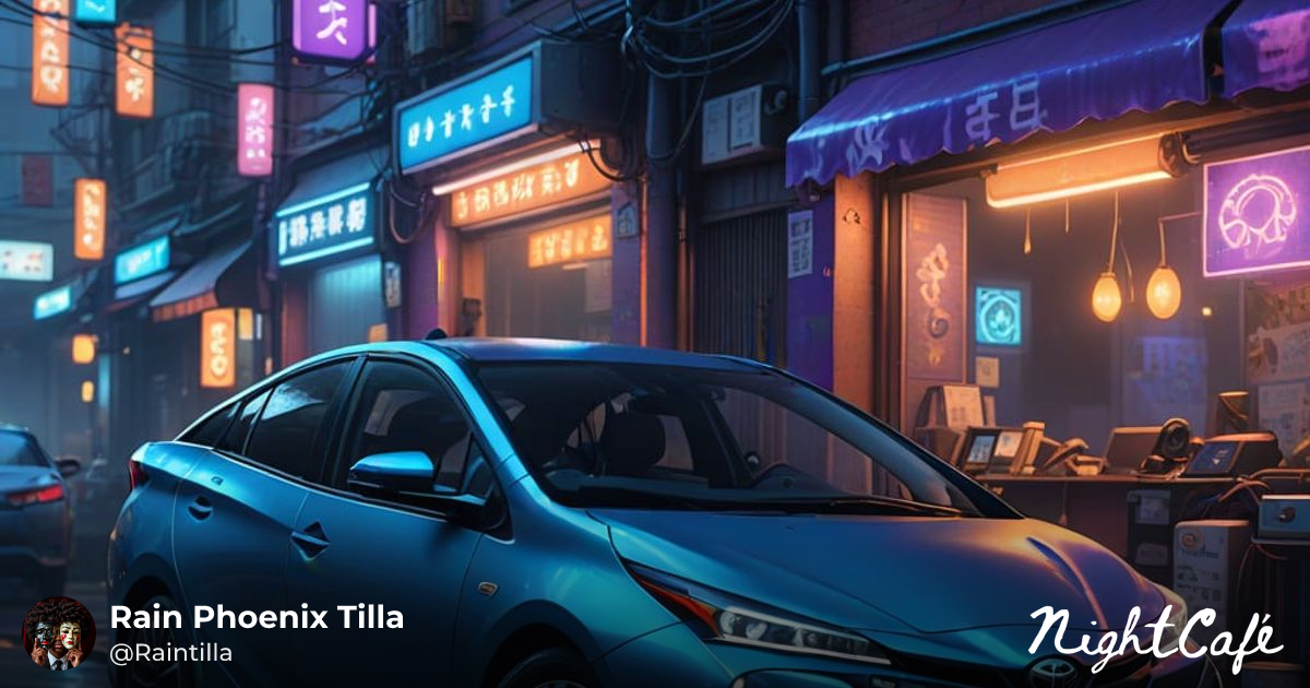 Sleek 2024 Toyota Prius Prime in Vibrant Fantasy C... - AI Art