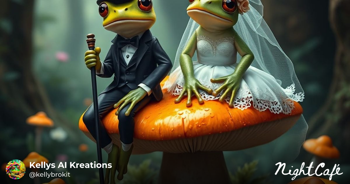 A whimsical and enchanting portrayal of two anthro... - AI Art