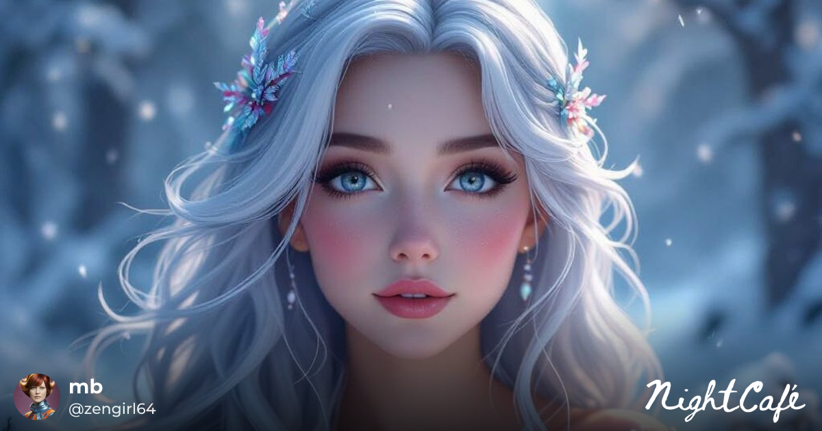 Beautiful maiden in the snow - Beautiful Mermaid in Snowy La...