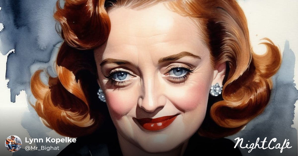 It's going to be a bumpy night! - Bette Davis Portrait in Im...