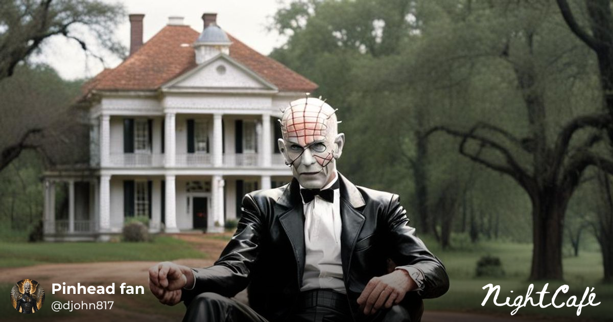 Realistic Pinhead, from the Hellraiser movie, 1950... - AI Art