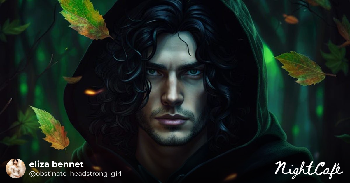 fall wizard - Enchanting Autumnal Wizard in Midnight Forest