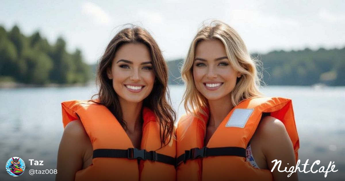 Ladies wearing life jacket and diapers