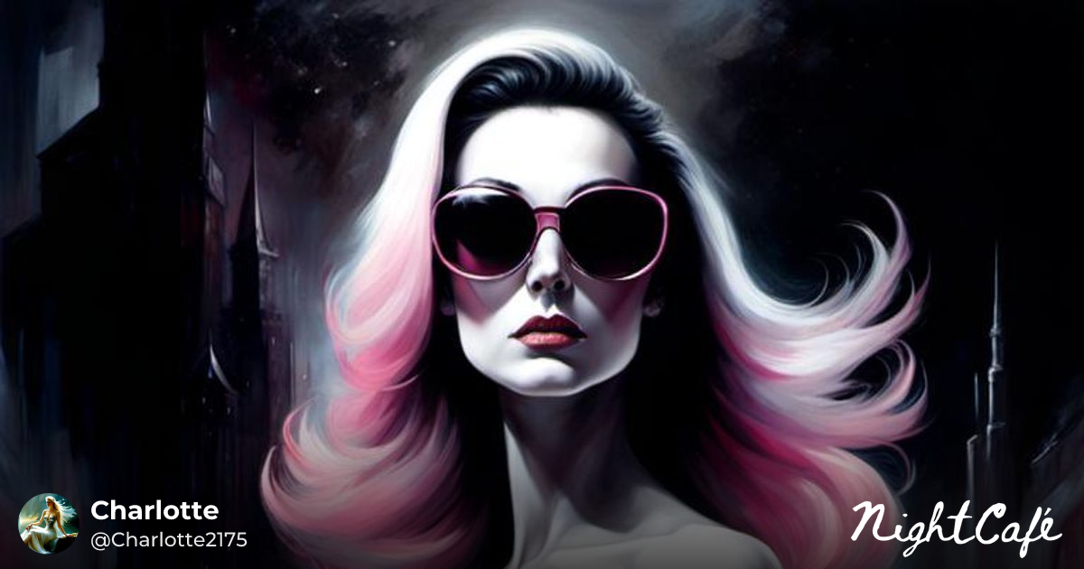 Keeping cool - Intimidating Portrait of a Woman with Pink Gl...