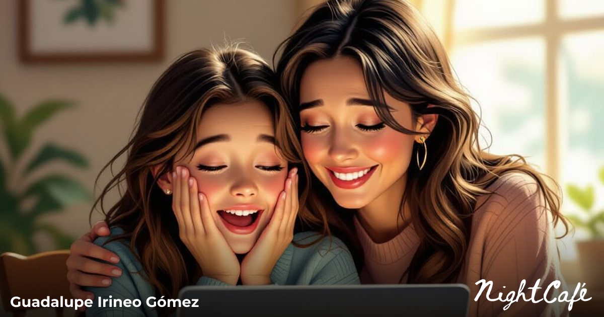 Mother and Daughter Share Joy Over Graduation Cert... - AI Art