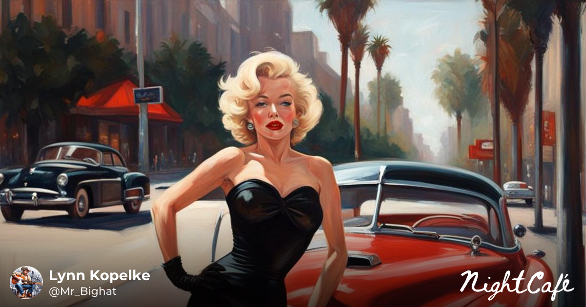 Bombshell - Marilyn Monroe on Hollywood Boulevard as Oil Pai...