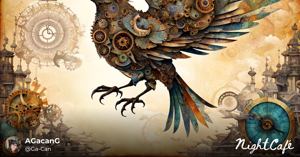 a surreal bird - Surreal Steampunk Bird with Architectural ...