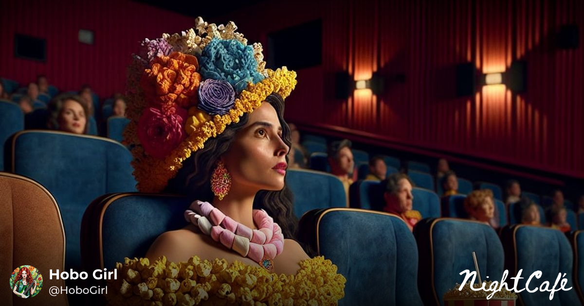 Popcorn Lady in the cinema... - Popcorn Lady in the cinema.....