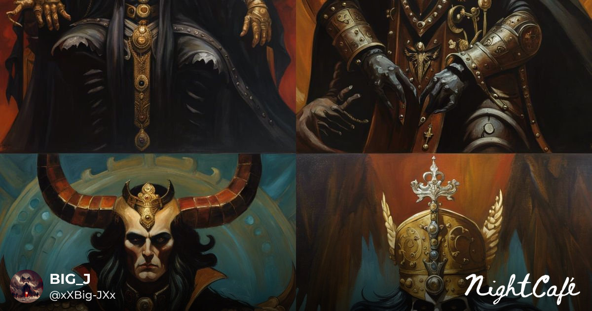 Corrupted King: An Impressionist Oil Painting - AI Art