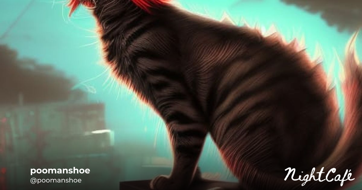 punk rock kitty cat - Punk Rock Cat: Detailed Matte Painting