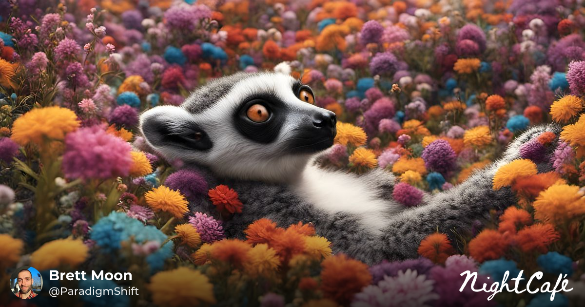 Cuteness Overload! - Person Relaxing in Field of Ringtail Le...