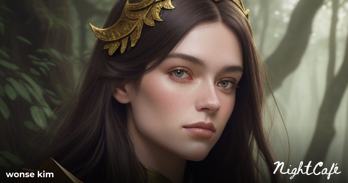 Armored Maiden - Enchanted Armor Maiden in Mystical Forest