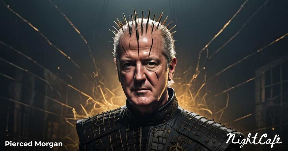 Piers Morgan as Pinhead in Detailed Digital Art - AI Art