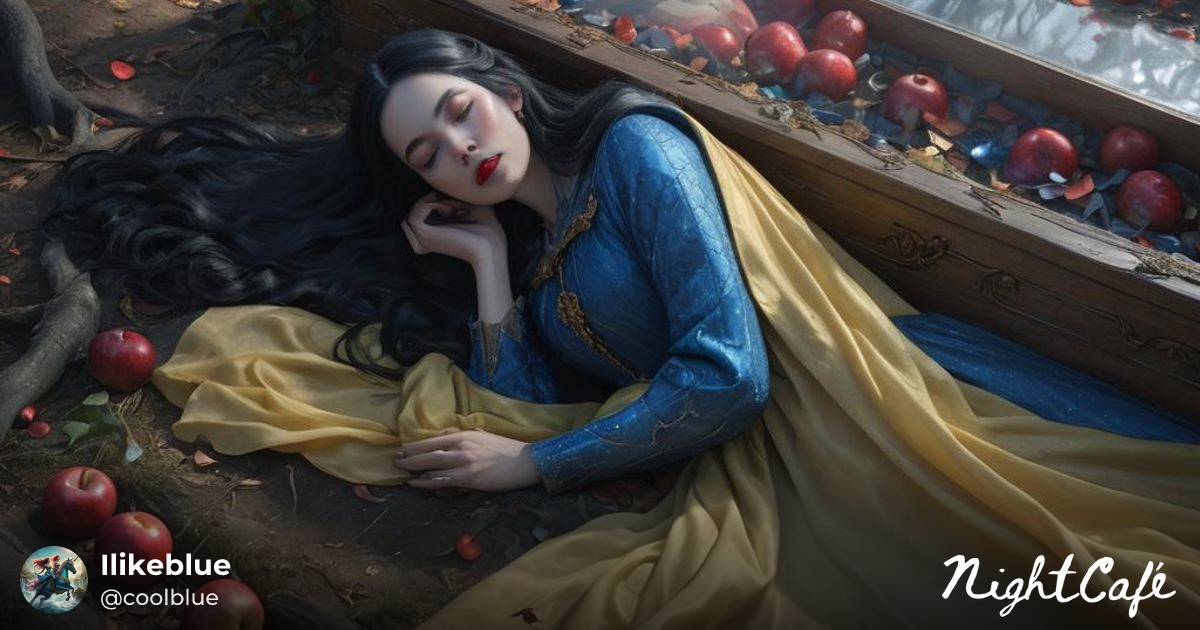 Snow White 7 - Snow White's Forest Slumber: A Detailed Matte...