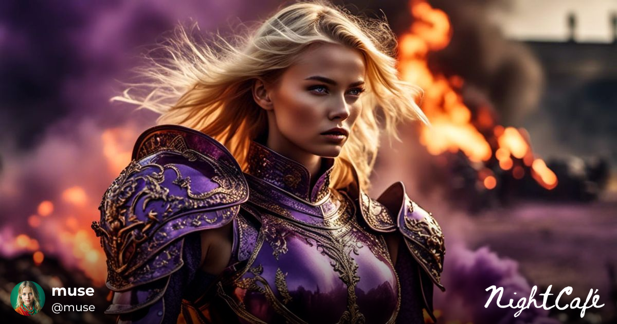 female knight in purple armor - female knight in purple armo...