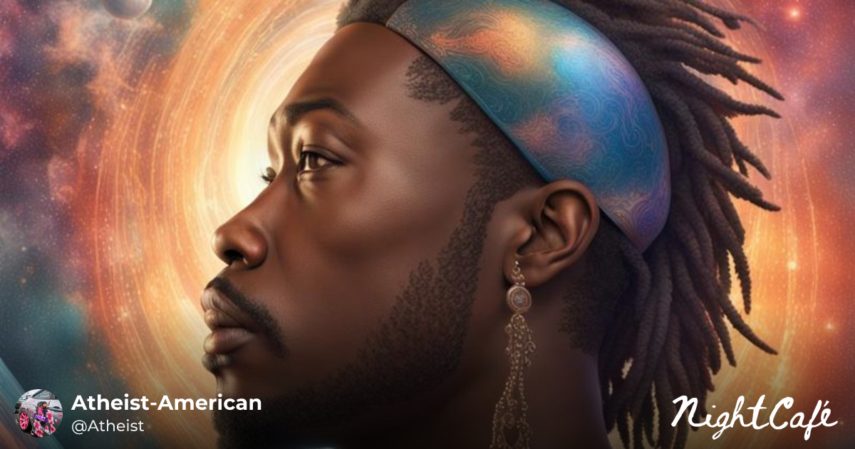 Black American Portrait - Radiant Multiverse Portrait in 8k