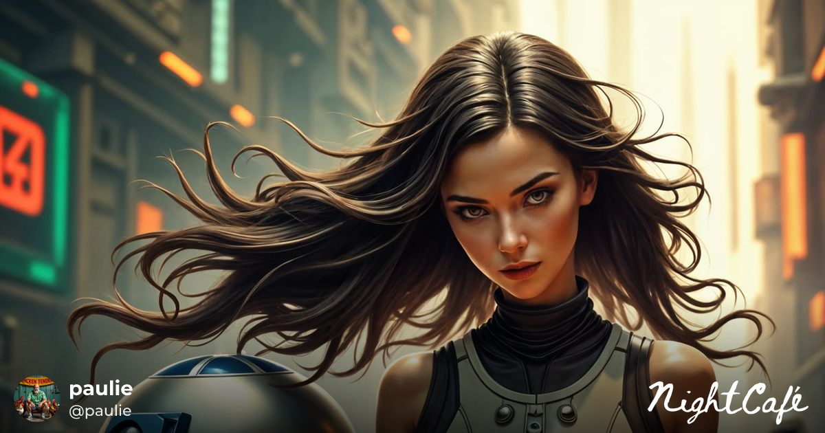 Female In Clone-Warrior Armor With Her R2 Droid