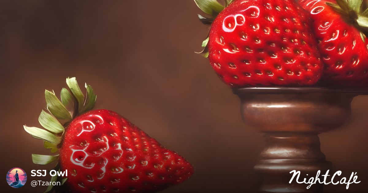 Strawberry - Detailed Strawberry Portrait in Contemporary Ar...