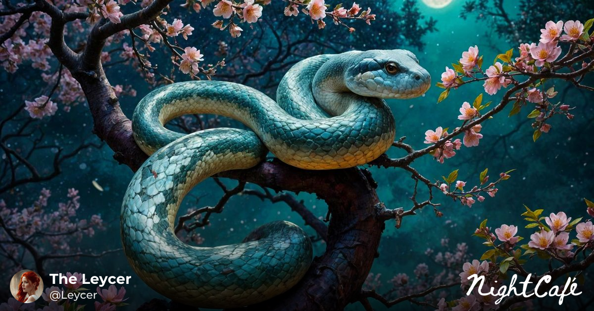 Nightfall Elegance: Jade Serpent - Serpent of Nightly Splend...