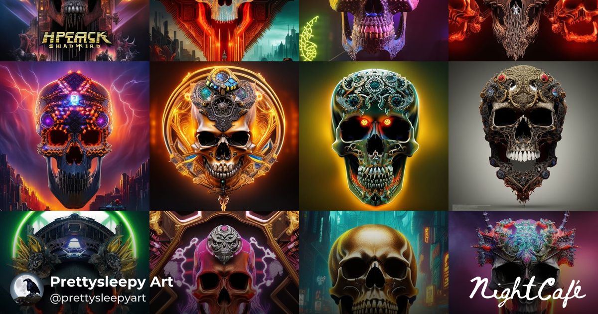 Cyber-Wild Medieval Skull - Branchpunk Skull in Cyberpunk 20...