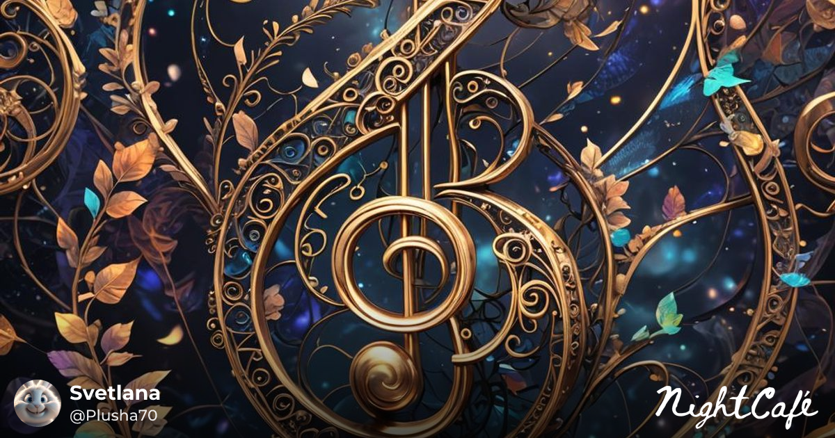 filigree treble clef