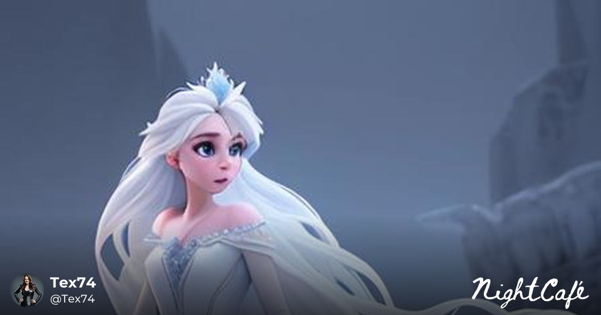 Elsa From Frozen - Hyper-Realistic Ice Queen in Digital Matt...