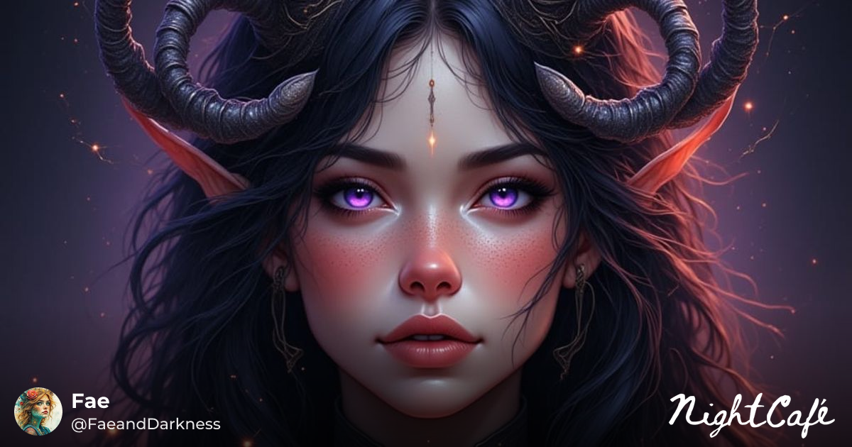 Scorpio - Scorpio Woman with Mechanical Wings and Violet Eye...