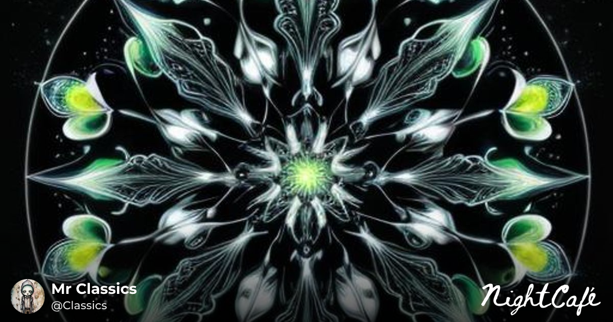 Bioluminescent Fractal Plants in Galactic Night Sk... - AI Art