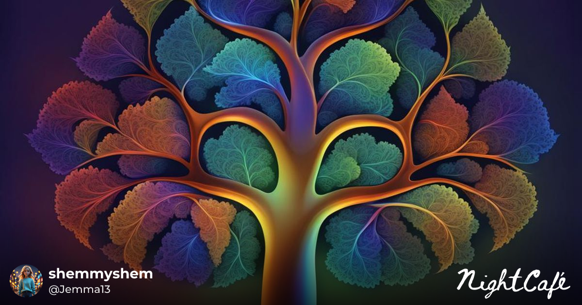 chrome tree - Glowing Chrome Tree at Midnight