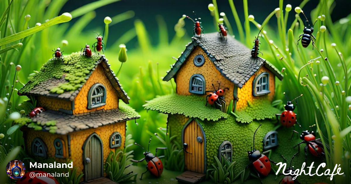 Bug's life - Detailed Insect Diorama in Lush Miniature World