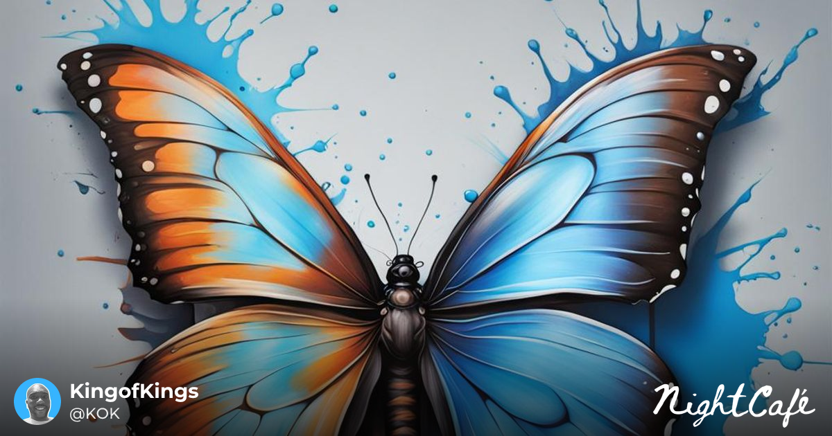 Blue Morpho Butterfly_! - Graffiti Art: Blue Morpho Butterfl...
