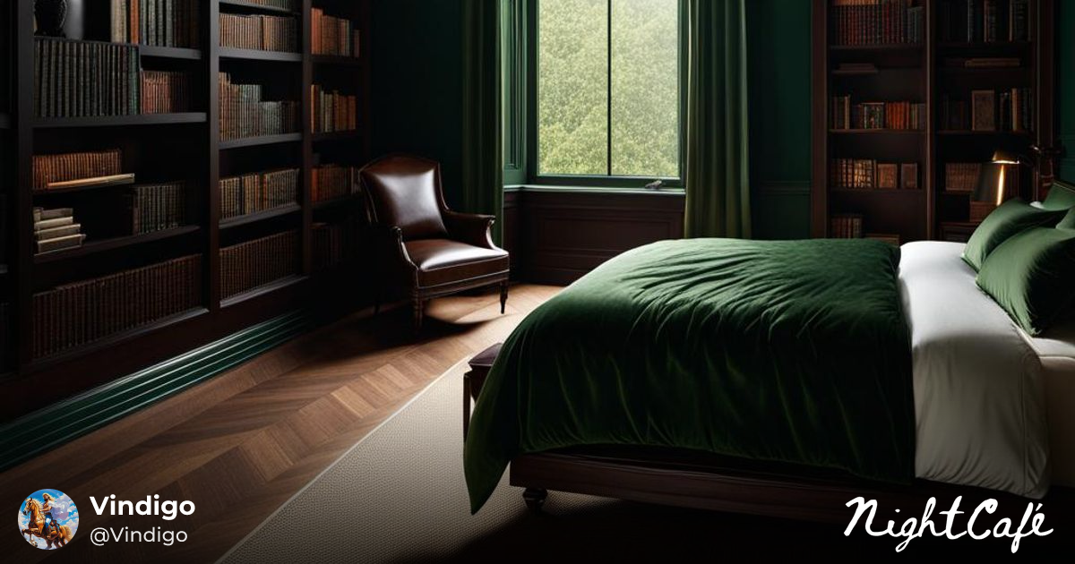 Bedroom: green with brown details - Eldritch Bedroom Interio...