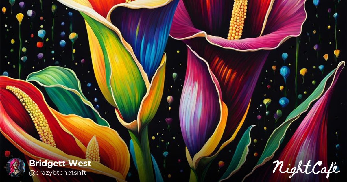 Fractal Blooms: Calla Lilly's Ethereal Glow and Iridescent Details