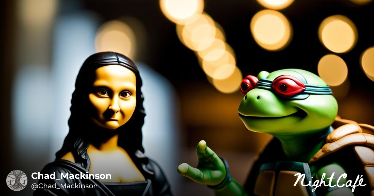 Mona - Mona Lisa Meets a Ninja Turtle: Photo-Realistic