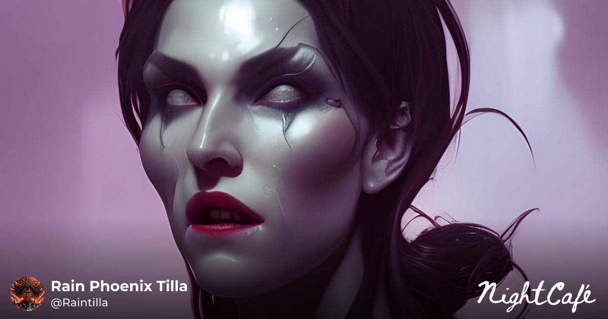 Vampire alien - Vampire Alien Portrait in Hyperdetailed Sty...