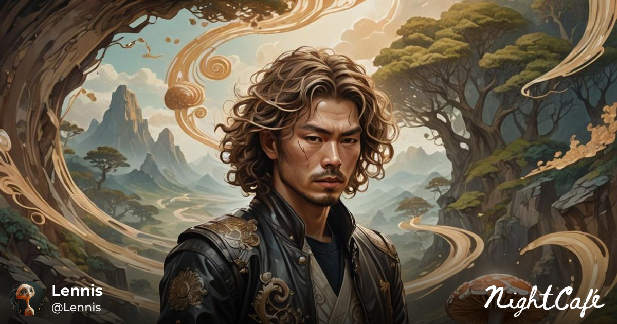 Surreal Samurai with Mushroom in Dreamlike Digital... - AI Art