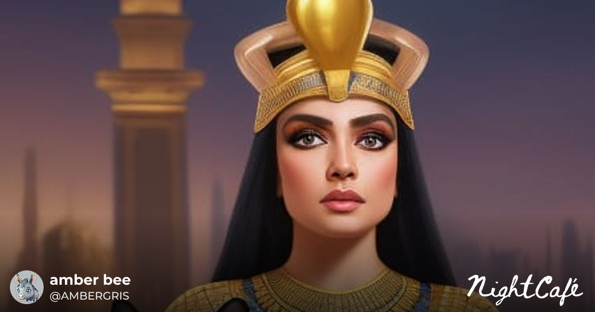 Cleopatra whith a cat - Cleopatra and Cat in Chibi Style Dig...