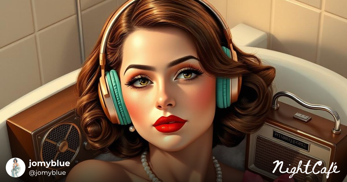 16k resolution, a 1950s woman with a classic pin-up bob hairstyle and ...