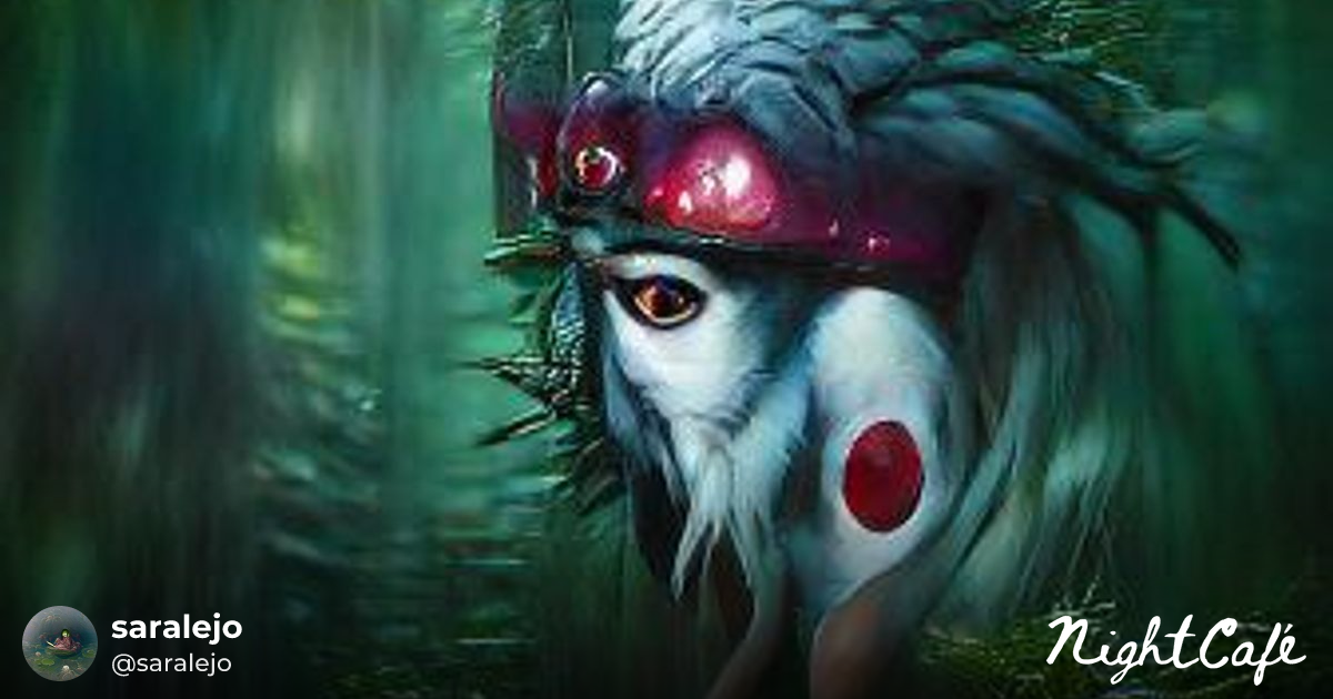 Sinister Forest Spirit Inspired by Princess Monono... - AI Art