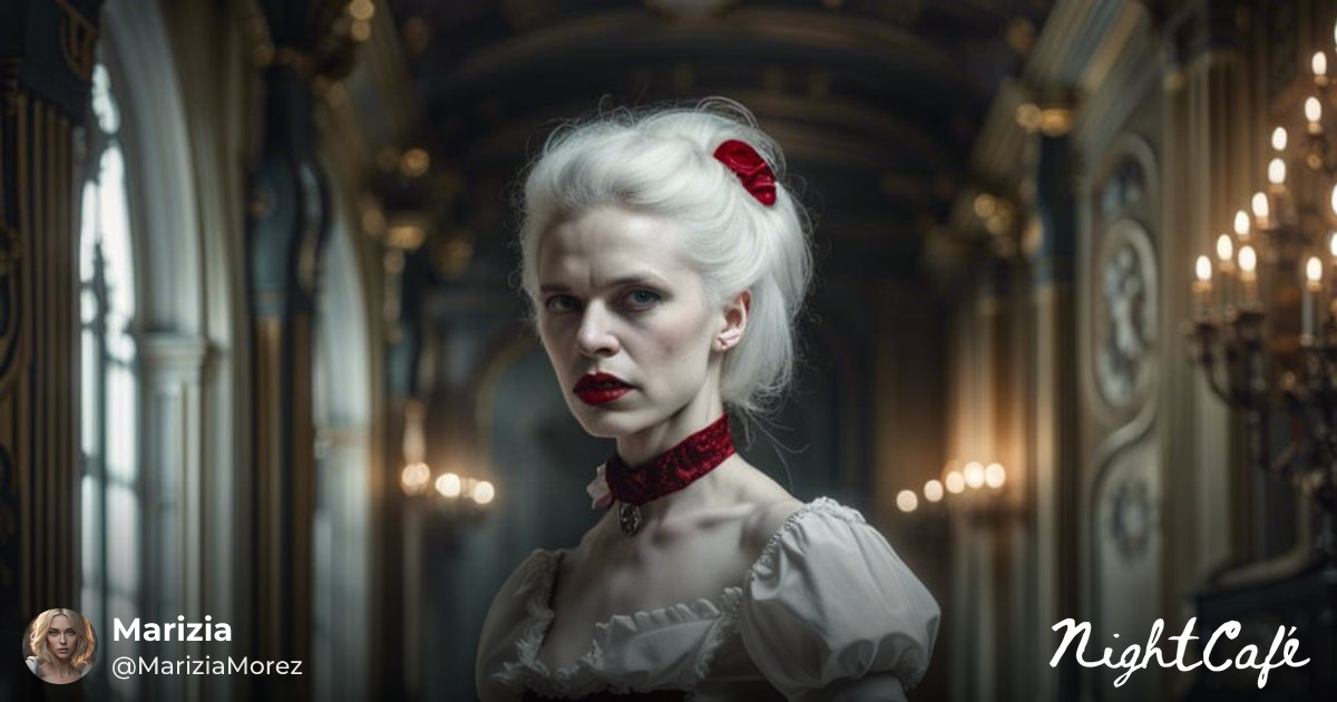 An albino vampire woman - Albino Vampire in Gothic Victorian...
