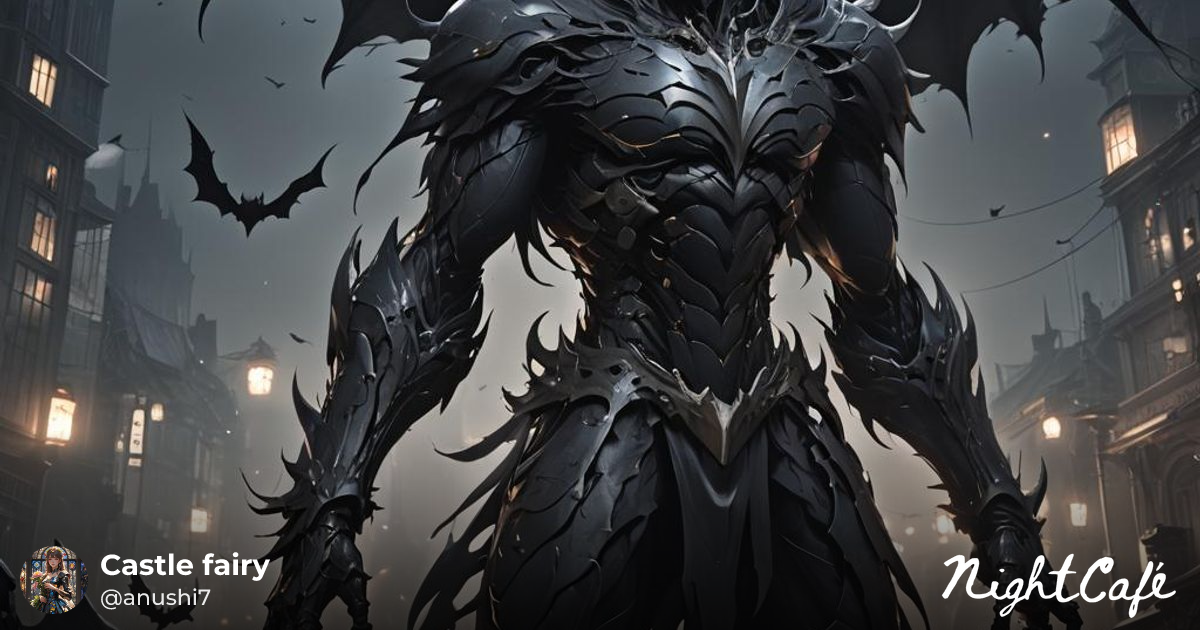 Dark Night Creature in 3D Anime Art - AI Art