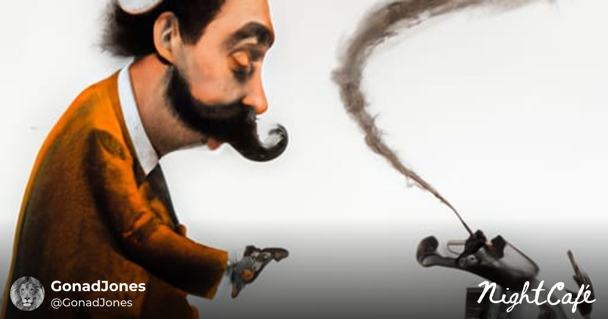 Surreal Robot Encounter Inspired by Salvador Dali - AI Art