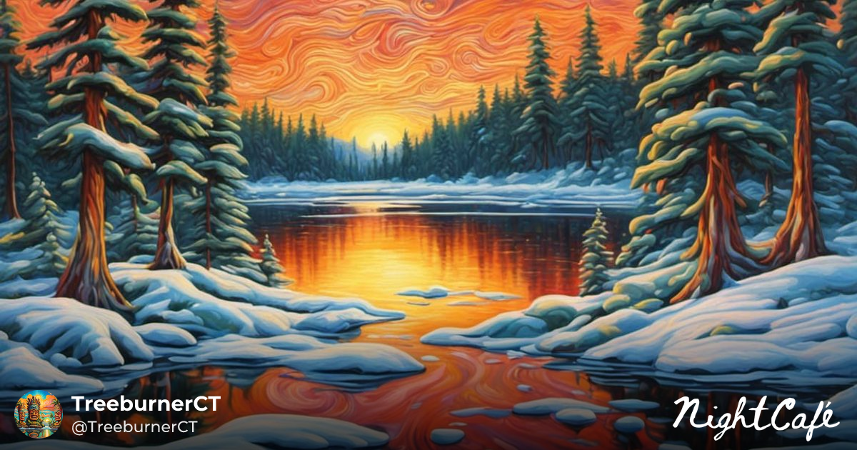 Psychedelic Snowy Lake v3