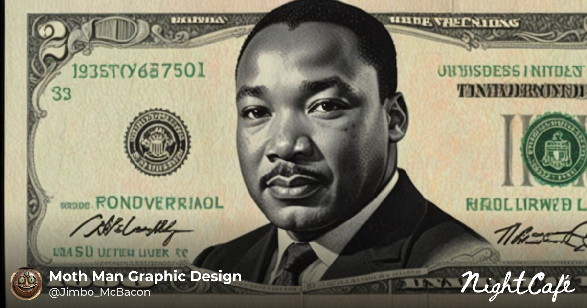 MLK on $20 Bill: Conceptual Currency Art - AI Art