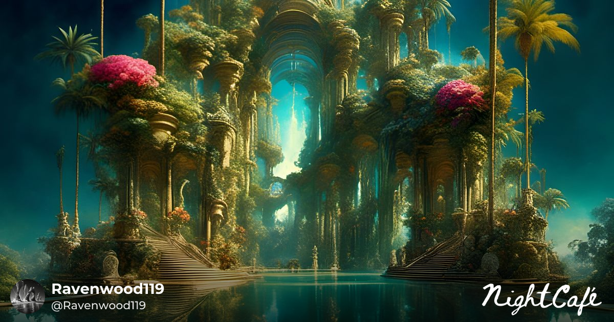 Utopia - Colorful Utopian Garden with Intricate Details