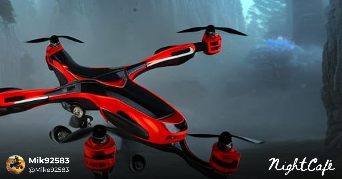 Rideable Quadcopter Motorcycle: Detailed Fantasy C... - AI Art